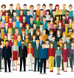 The crowd of abstract people Royalty Free Vector Image