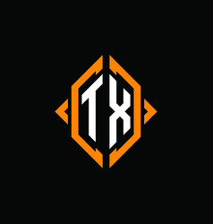 Tx logo monogram design template Royalty Free Vector Image