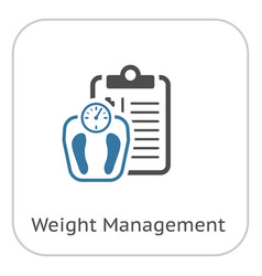 Weight management icon flat design Royalty Free Vector Image