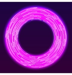Circle neon lights frame colorful round tube lamp Vector Image