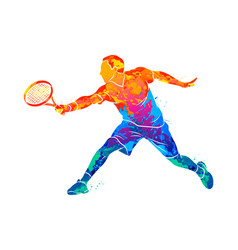 Tennis abstract player Royalty Free Vector Image