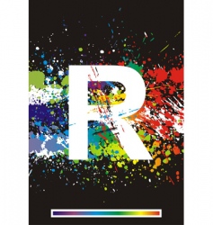 Paint splashes font Royalty Free Vector Image - VectorStock