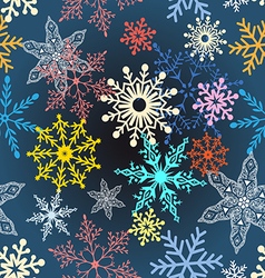 Christmas seamless pattern paper snowflakes Vector Image