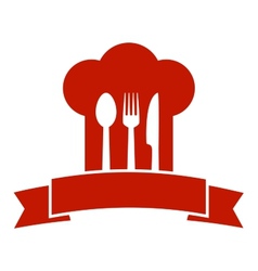 Red restaurant icons Royalty Free Vector Image