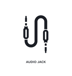 Audio plug glyph icon music and instrument Vector Image