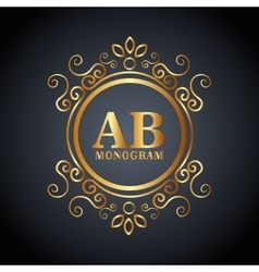 Monogram background design Royalty Free Vector Image