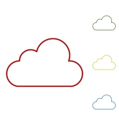Cloud flat design style Royalty Free Vector Image