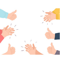 Good job human cartoon hands clap Royalty Free Vector Image