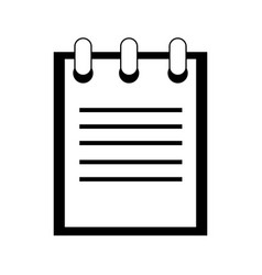 Notepad pictograph icon image Royalty Free Vector Image