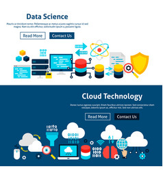 Science classes headers Royalty Free Vector Image