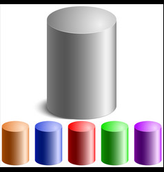 Colored cylinders Royalty Free Vector Image - VectorStock