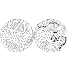 Easy ball maze Royalty Free Vector Image - VectorStock