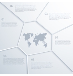 Modern concept of world map with infographic Vector Image