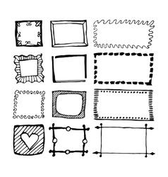 Hand drawn fantasy frames set Royalty Free Vector Image