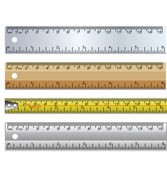 Opposite adjectives words with short ruler and Vector Image