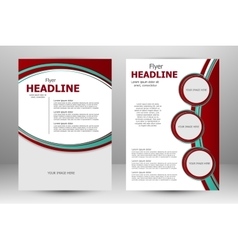 Template leaflet design with color lines Vector Image