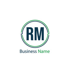 Initial letter rm logo template design Royalty Free Vector