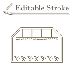 Ghg greenhouse gas emissions levels chart icon Vector Image