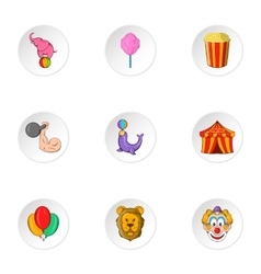 Prank icons set cartoon style Royalty Free Vector Image