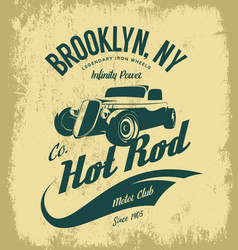Vintage custom hot rod motors logo concept Vector Image