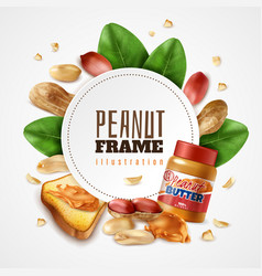 Peanut butter circle composition Royalty Free Vector Image