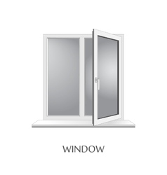 Open window template view Royalty Free Vector Image