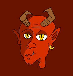 Red devil skulls Royalty Free Vector Image - VectorStock