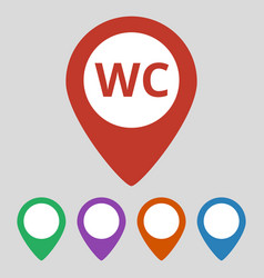 Map pin location icons set on white background Vector Image