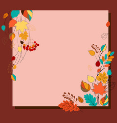 Autumn text box Royalty Free Vector Image - VectorStock