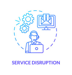 Service disruption concept icon Royalty Free Vector Image