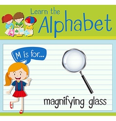 Flashcard letter M is for mug Royalty Free Vector Image