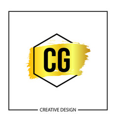 Initial letter cg logo template design Royalty Free Vector