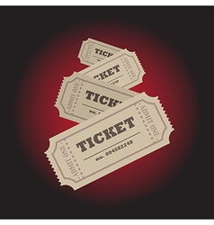 Paper tickets with numbers Set of templates entry Vector Image