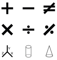 Math icon set Royalty Free Vector Image - VectorStock