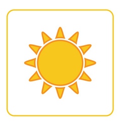 Cute sun with triangular rays Royalty Free Vector Image