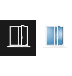 Open window template view Royalty Free Vector Image