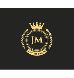 Sp initial letter gold calligraphic feminine Vector Image