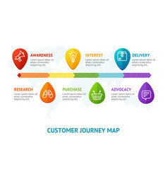 Navigation map infographic 5 steps timeline Vector Image