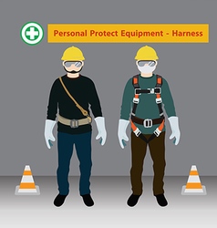 Fall protection construction worker safety first Vector Image