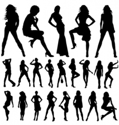 Collection of women in bikini Royalty Free Vector Image