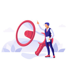 Megaphone or loudspeaker icon in black color Vector Image