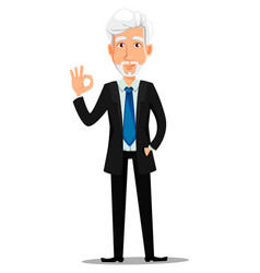 Business man with gray hair Royalty Free Vector Image