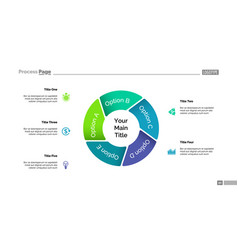 Five parts presentation and chart infographic Vector Image