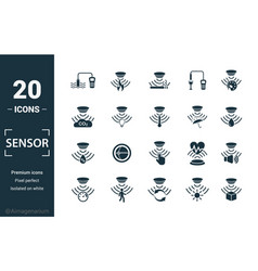 Sensor icon set include creative elements water Vector Image