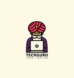 Food guru logo Royalty Free Vector Image - VectorStock