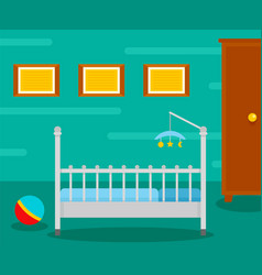 Children room baby crib icon outline style Vector Image