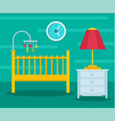 Children room baby crib icon outline style Vector Image