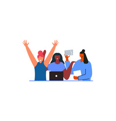 Good successful teamwork happy business team Vector Image