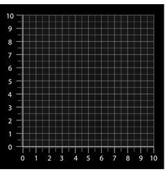 Measured grid graph plotting corner ruler Vector Image