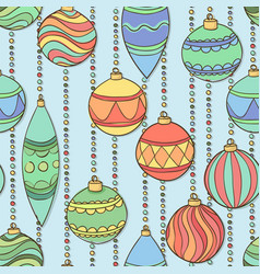 Christmas balls decoration seamless pattern Vector Image